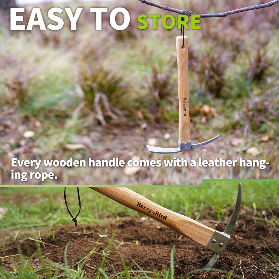 Berry&Bird Garden Pick Mattock Hoe Stainless Steel Pickaxe Hoe Garden ...