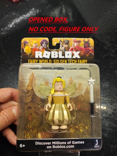 NO CODE OPENED BOX Roblox Fairy World: Golden Tech Fairy Figure | eBay