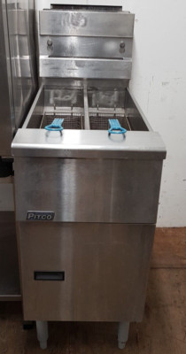 PITCO TWIN TANK NATURAL GAS FRYER SG14 | eBay