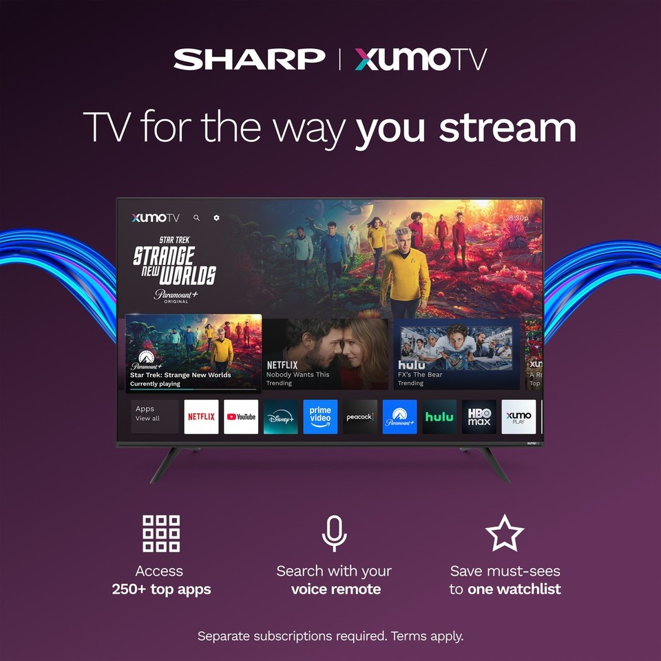 Sharp 65 inch AQUOS QLED 4K Ultra HD Smart Xumo TV | eBay