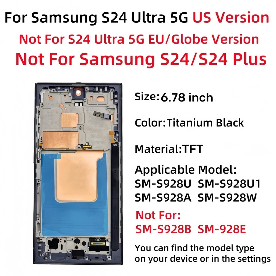 TFT Galaxy S24 Ultra 5G Screen Replacement for Samsung Galaxy S24 Ultra ...