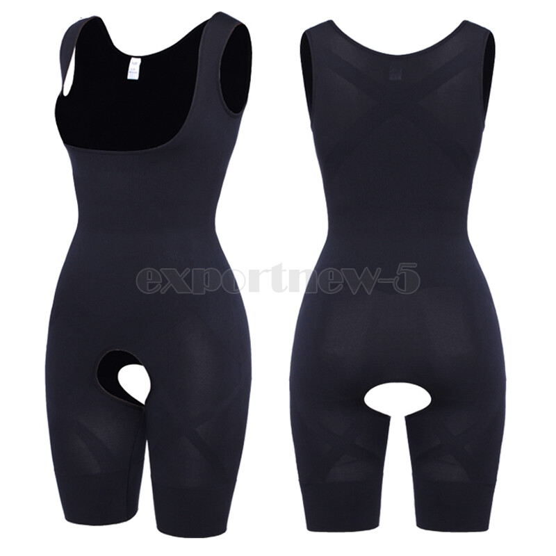 Mens Full Body Shaper Compression Slimming Suit Shapewear Waist Trainer ...