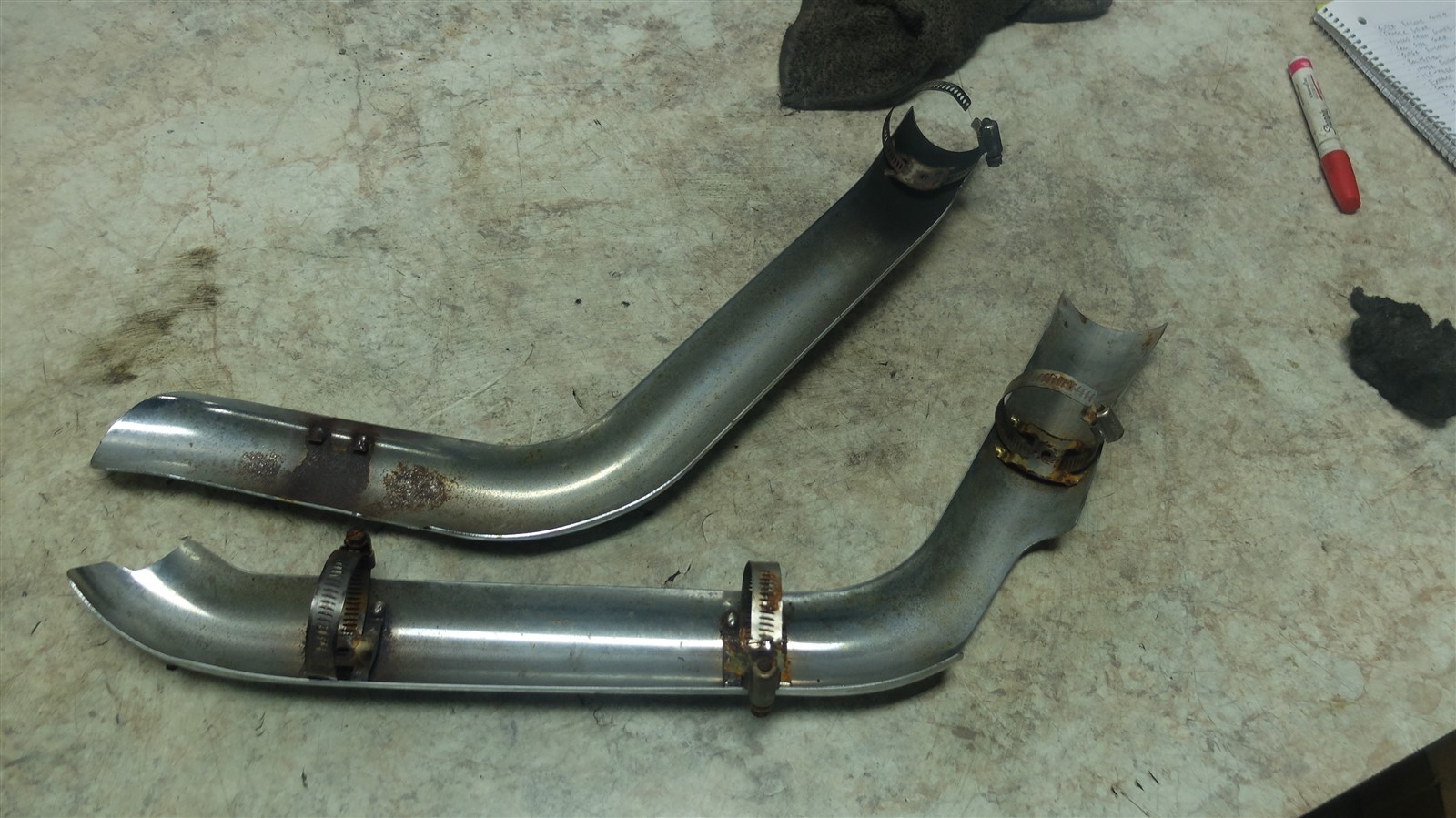 01 Harley Davidson FLSTFI Fat Boy Fatboy Muffler Exhaust Cover Guard ...