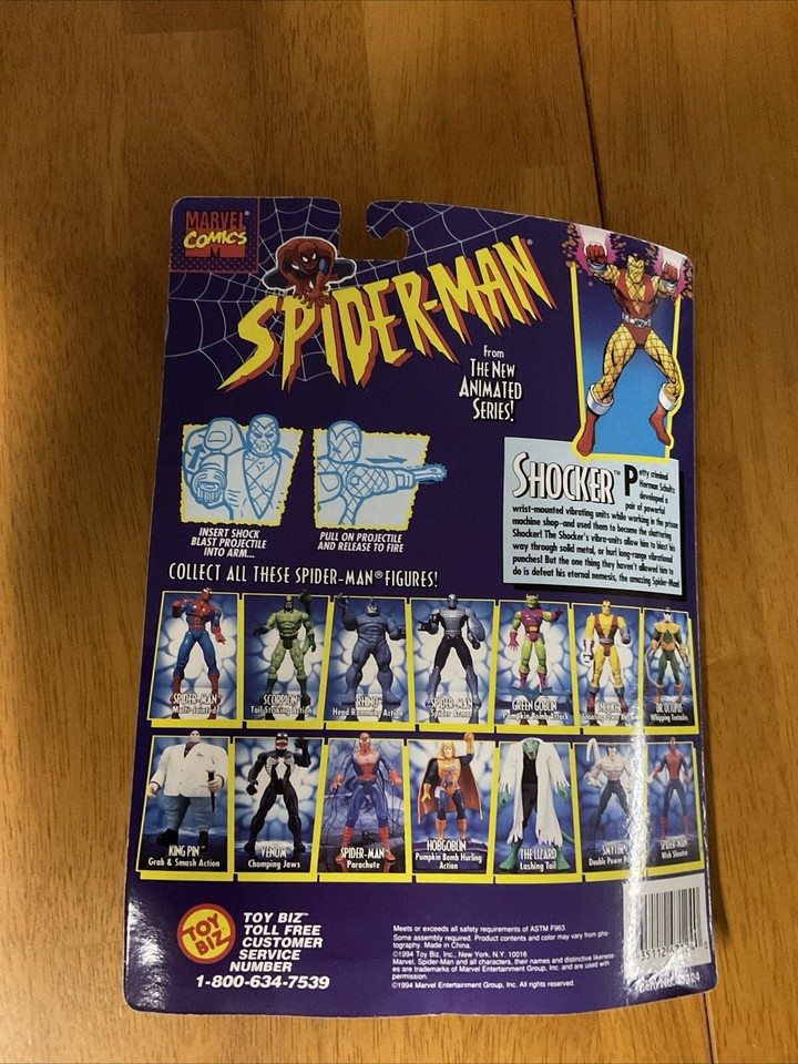 Shocker - Shooting Power Blasts Spider-man Animated Series -Action ...