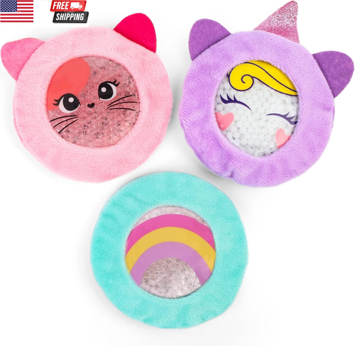 Kids Ice Packs for Boo Boos, 3 Pack, Reusable Hot Cold Packs with Cute ...