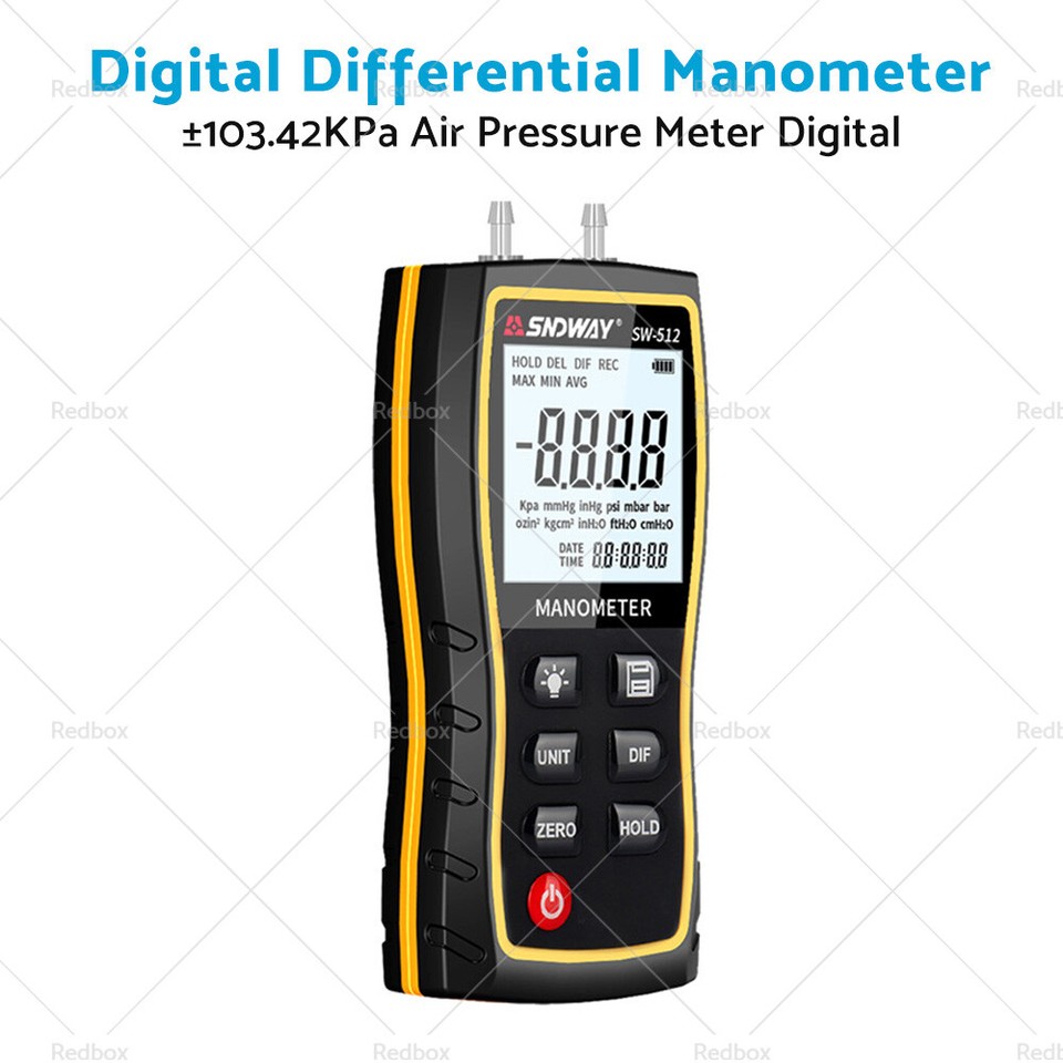 Digital Differential Manometer ±103.42KPa Air Pressure Meter Digital ...