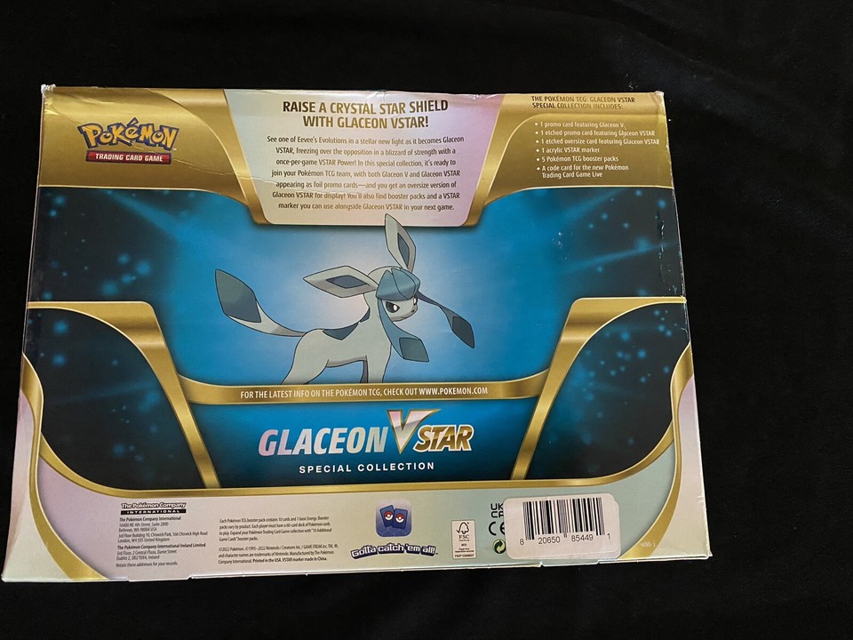 Pokemon TCG: Glaceon VStar Box Special Collection New Factory Sealed ...