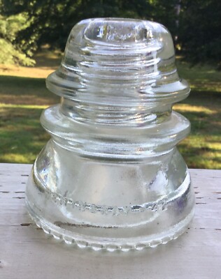 Vintage Hemingray No 42 CD 154 CLEAR Glass Insulators Pre Drilled DIY ...