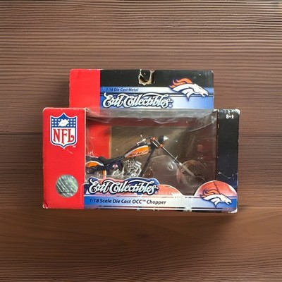 Denver Broncos NFL Football 1:18 Diecast OCC Chopper Motorcycle Ertl ...