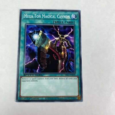 Yugioh Mega Ton Magical Cannon SBC1-ENI18 1st Edition Streets of Battle ...