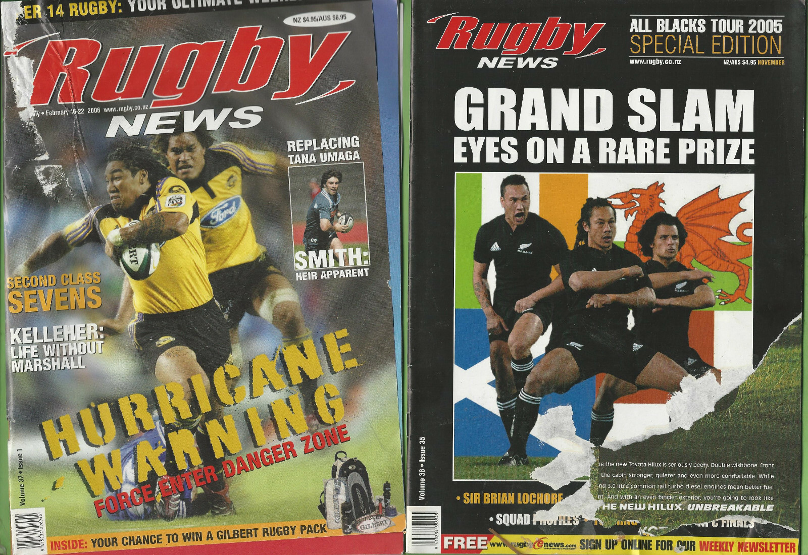 #UU. #18. LOT OF TWELVE (12) 2005 - 2006 RUGBY UNION NEWS MAGAZINES ...
