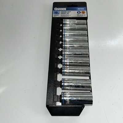 NEW QUINN 10pc. Chrome Deep Socket Set SAE 3/8" Drive 6 point 64215 | eBay