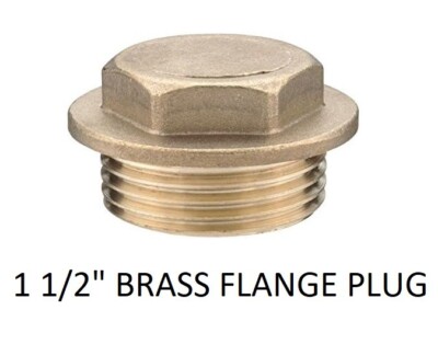 BRASS HEX FLANGED MALE BLANKING CAP STOP END 1-1/2" BSP | eBay UK