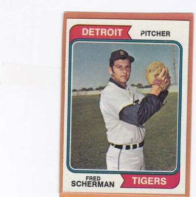 1974 TOPPS BASEBALL FRED SCHERMAN #186 TIGERS NM/NM+ *86159 | eBay