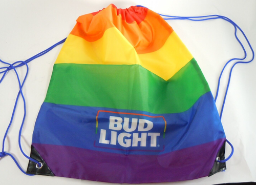Backpack Bud Light Pride Rainbow Nylon Book Bag Back Pack Light Weight ...
