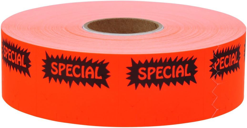 Black Reverse Starburst Print on Fluorescent Red "Special" Pricing ...