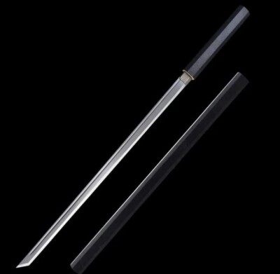 36 inches Japanese Katana Real Sword - Black Ninjato Sword - 1060 Steel ...