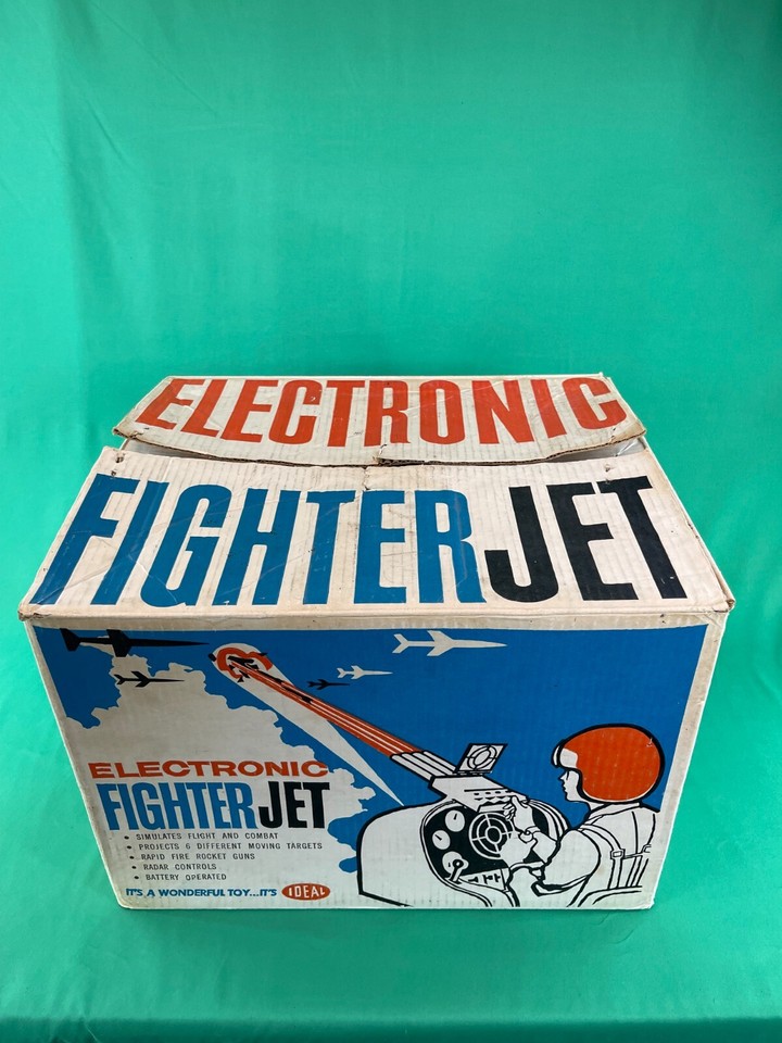 SUPER COMBO!! IDEAL Fighter Jet, Steve Canyon Jet Helmet, Board Game ...