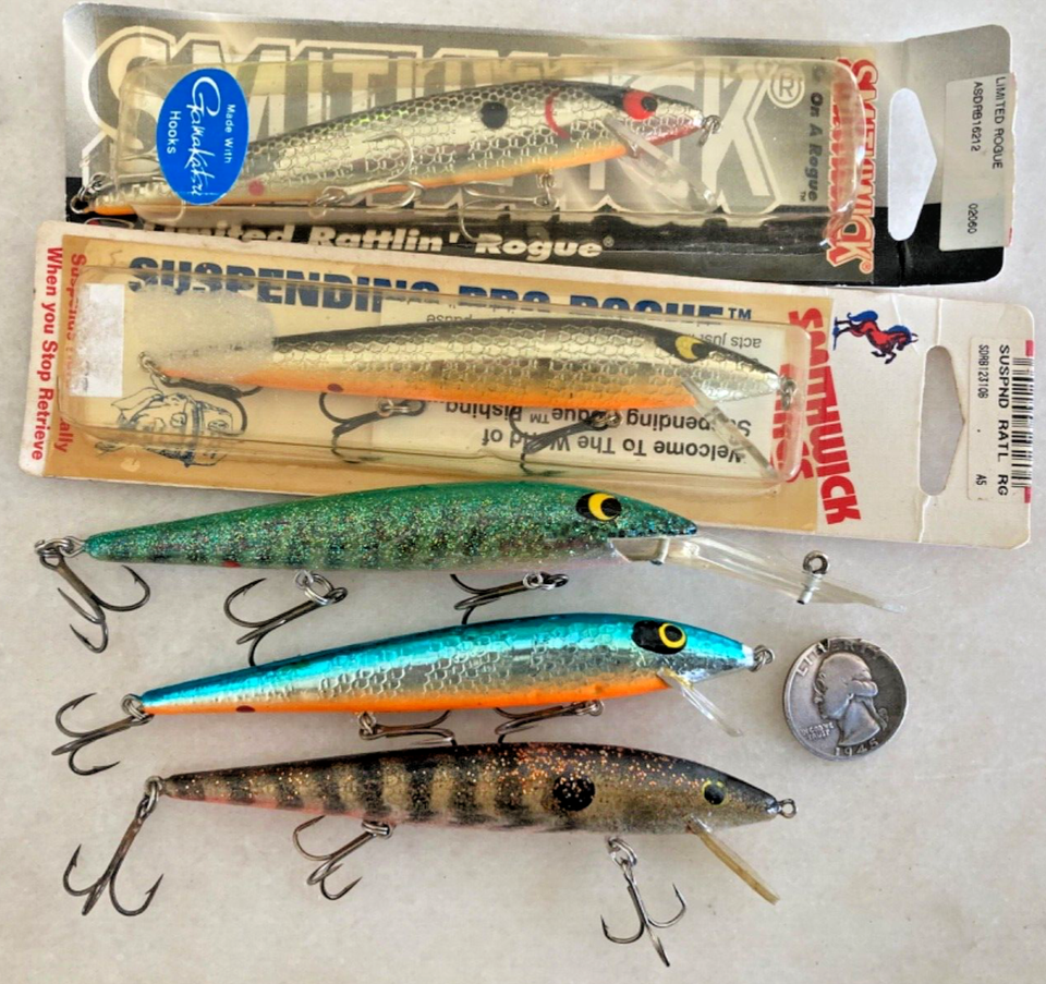 LOT 5 SMITHWICK ROUGE MINNOWS CRANKBAITS LURES JERKBAIT MIX SPOONBILL DIVER | eBay