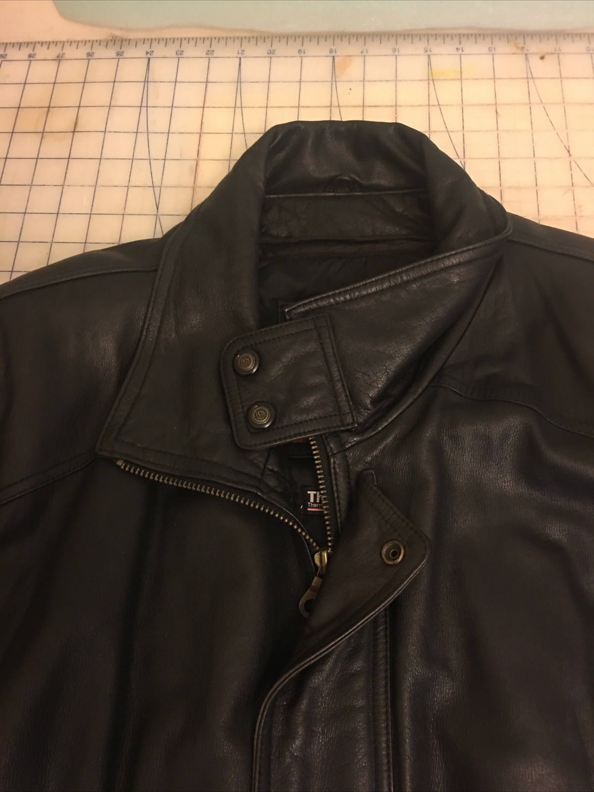 Vintage Black Leather Reed Sportswear Bomber Leather … - Gem