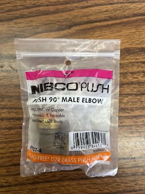 5 Pieces Nibco. 1/2" Push Fit x 1/2" Male Elbow | eBay