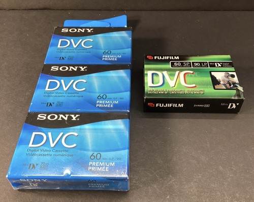 3 Sony DVC Mini-DV 60 Premium Digital Video Cassettes DVM60PRR ...