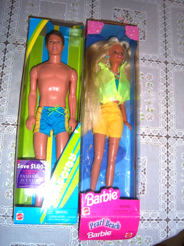 PEARL BEACH BARBIE AND SURF CITY KEN MATTEL DOLLS | eBay