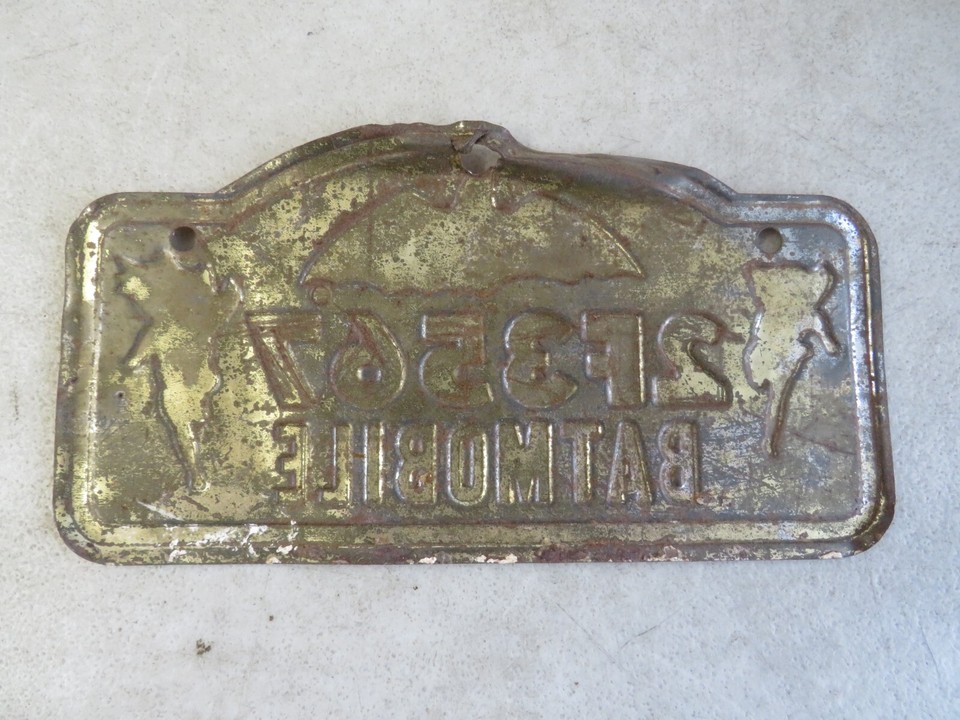 Vintage 1966 Batmobile Metal Embossed License Plate - Bicycle Batman ...