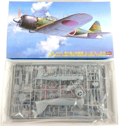 Mitsubishi A6M A6M5 Zero Fighter Type 52 Japan 1/48 Scale Model Kit ...