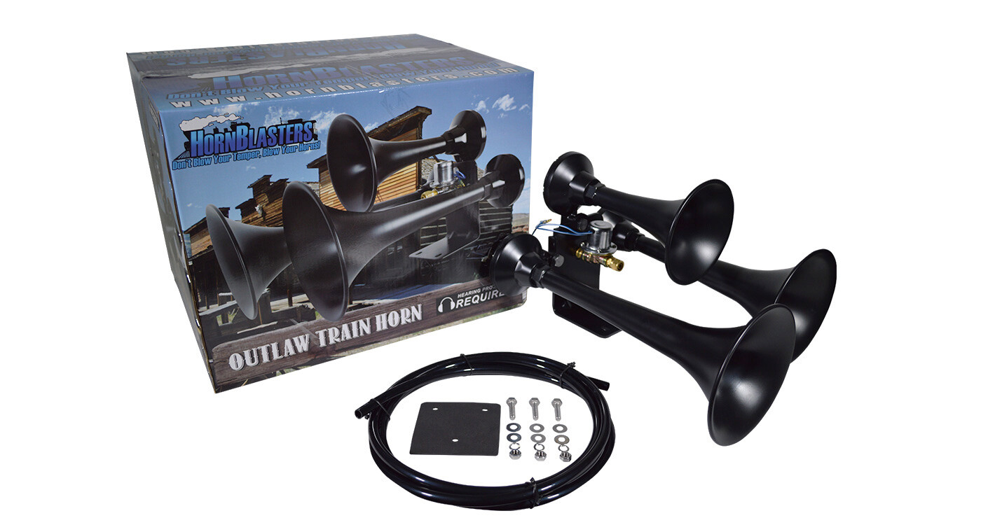 HornBlasters Outlaw Loud Train Air Horn Set for Semi or Large Truck ...
