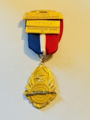 Vintage Medal 1986 Appleton Rile & Pistol Club Sharpshooter Class 1st ...
