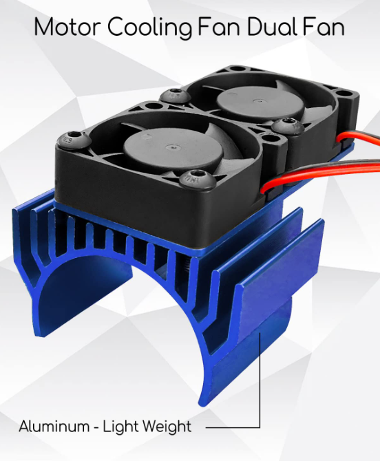 Vxl-3S ESC Cooling Fan and Motor Dual Fan Set Compatible with Traxxas ...