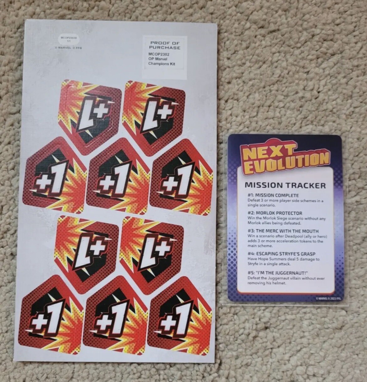 Marvel Champions Next Evolution OP Promo Deadpool Tokens + Mission ...