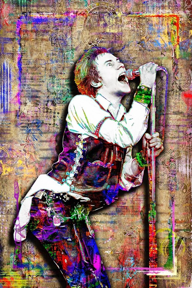 JOHNNY ROTTEN SEX PISTOLS 8x12in Pop Art Poster, John Lydon Art Free ...