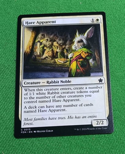 MTG Hare Apparent - Foundations - 0015 Rabbit Noble | eBay