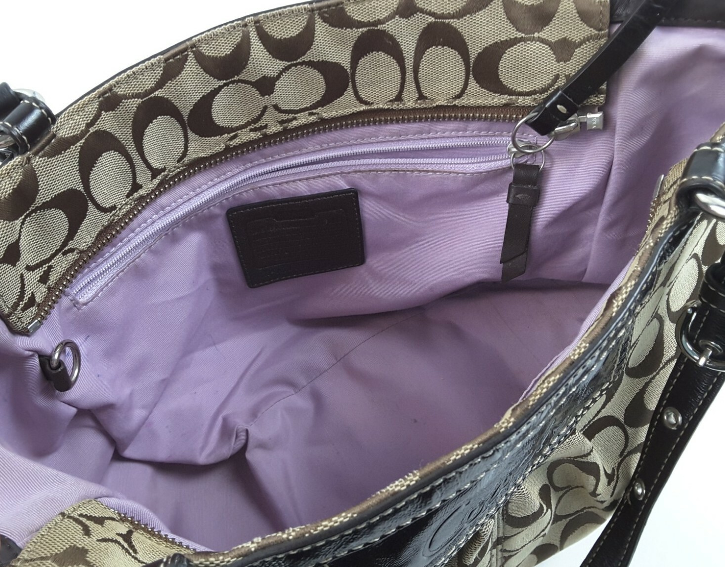 Coach Signature F14281 Pleated East West Gallery Brow… - Gem