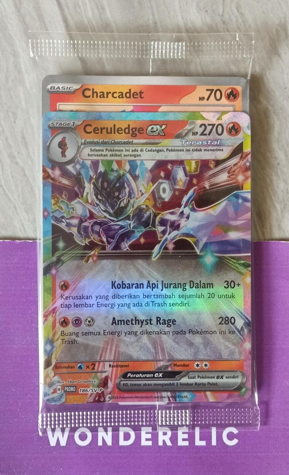 Ceruledge ex 186/SV-P Charcadet 185/SV-P Sealed Promo TCG Card ...