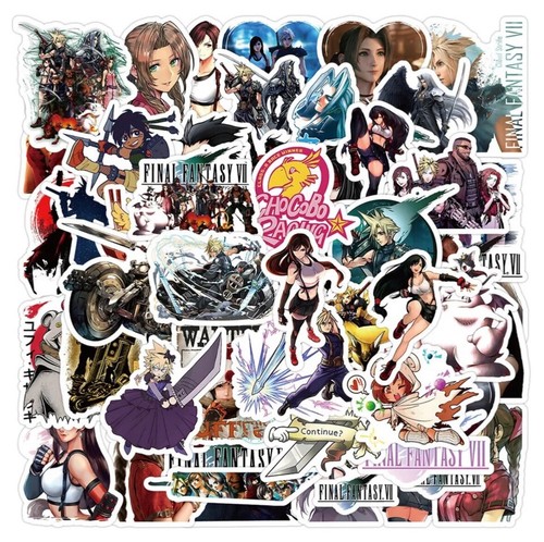 50pcs Final Fantasy 7 VII FF7 Rebirth Stickers Sticker Decals Decal ...
