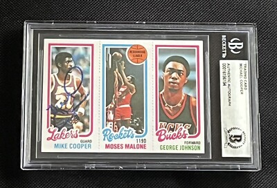 MICHAEL COOPER 1980-81 TOPPS ROOKIE SIGNED AUTOGRAPHED CARD BAS ...