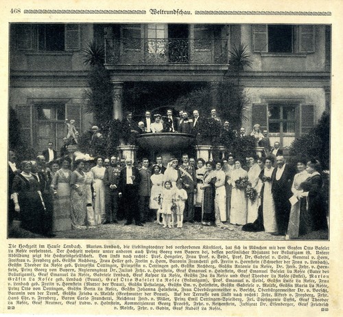 Hochzeit Gräfin La Rosée geb.Lenbach & Graf Otto Baselet La Rosèe Bild ...