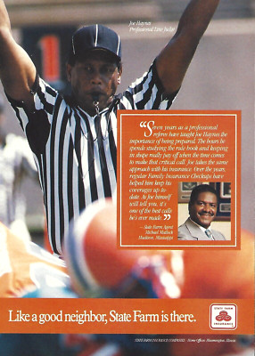 1991 State Farm Insurance Michael Matlock Joe Haynes vtg Print AD ...