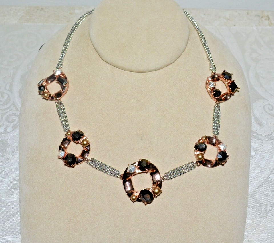 NWT $178 MARC by MARC JACOBS Argento Large Link Necklace Rose Gold ...