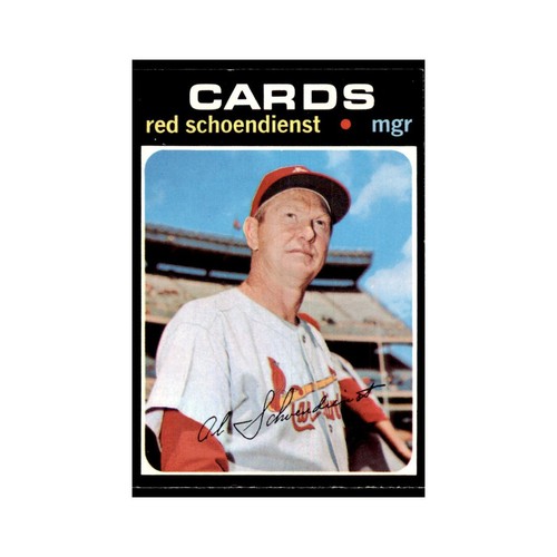 1971 Topps Baseball Card Red Schoendienst Cardinals #239 | eBay