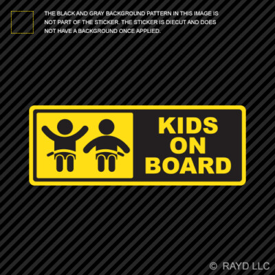 Kids On Board Sticker Premium Die Cut Vinyl safety caution sign vb | eBay