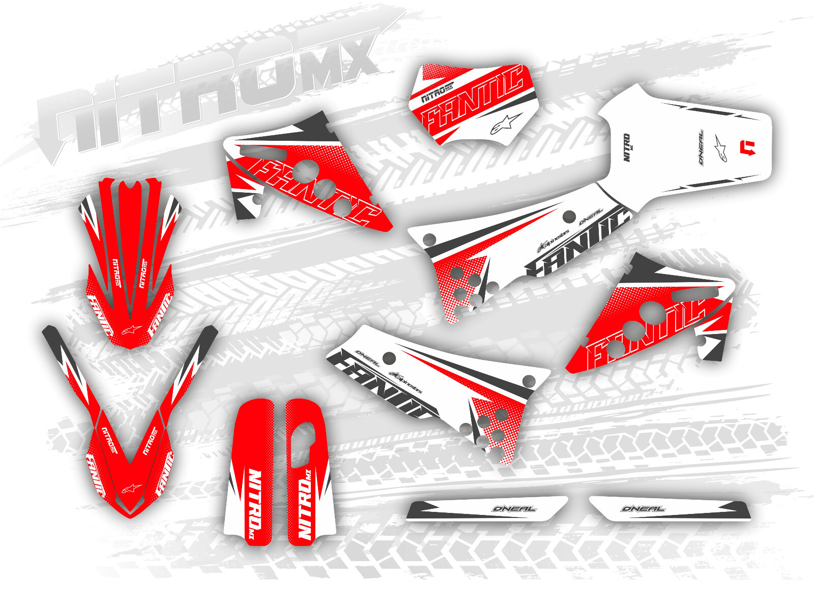 Graphics Kit fits Fantic Caballero 50 125 2008 Decals Stickers | eBay