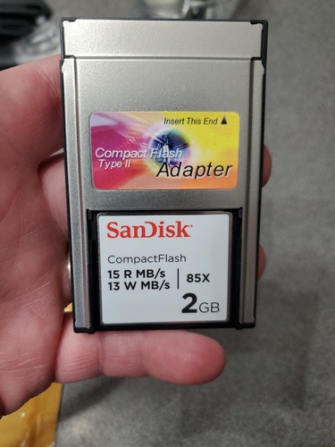 COMPACT FLASH ADAPTER TYPE II 2 GB Scandisk compact Flash 15 R MB/s 13 ...