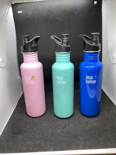 Lot Of 3 Klean Kanteen 27oz Stainless Steel Water Bottles Cleaned | eBay
