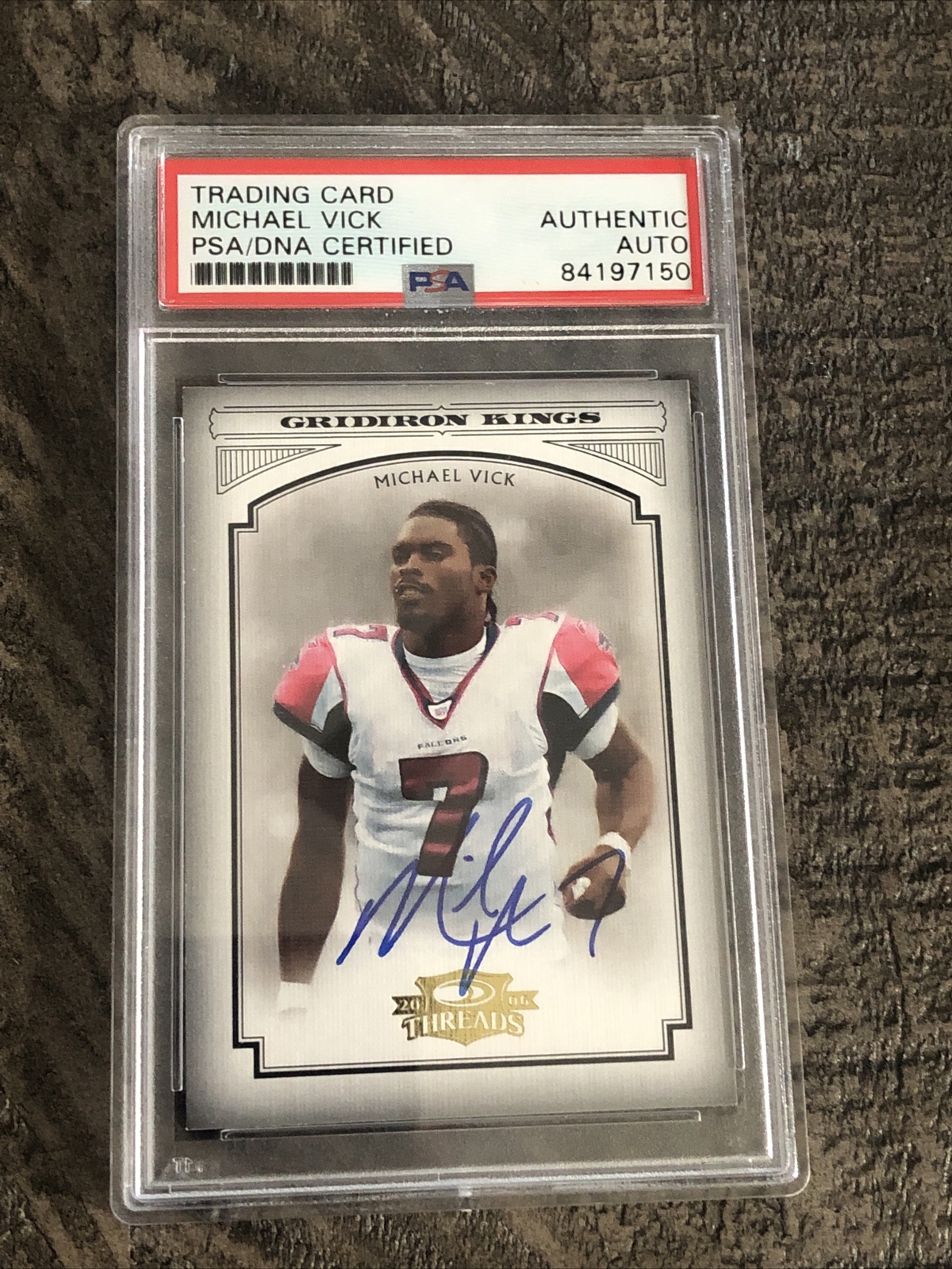 MICHAEL MIKE VICK SIGNED AUTOGRAPHED 2006 Gridiron Kings Falcons PSA | eBay