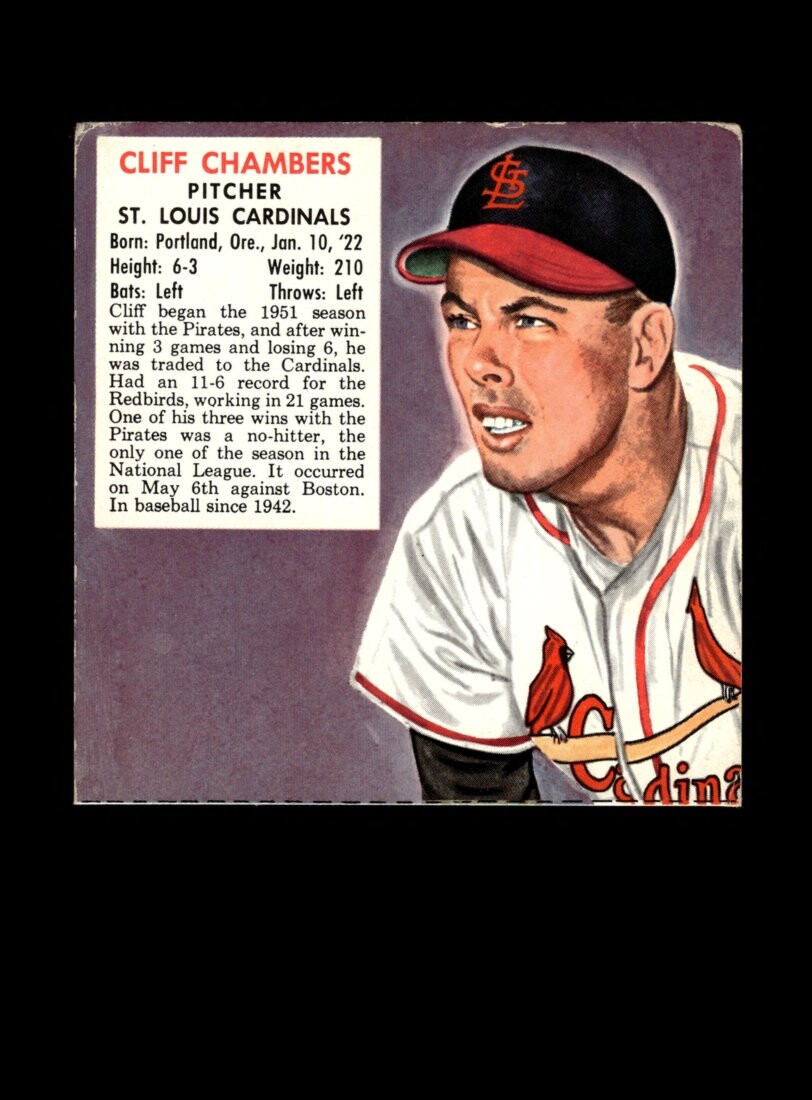 1952 Red Man Set-Break #NL4 Cliff Chambers VG-VGEX (crease) *GMCARDS ...