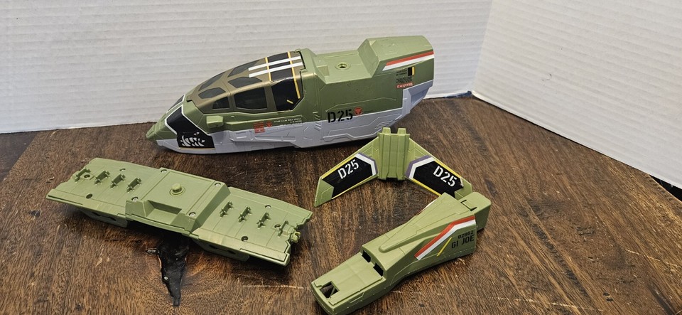 GI Joe Retaliation Ghost Hawk II VTOL Parts Lot Canopy Tail Wing Bottom ...